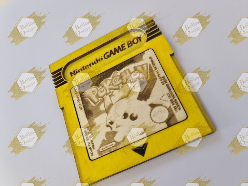 Pokemon Yellow Gameboy Cartridge Cutting File .svg .lbrn2 .dxf - Etsy
