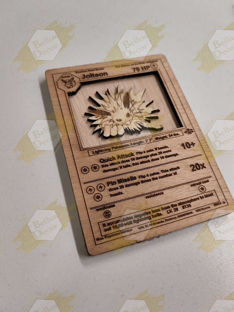 Eevee Evolution Bundle Pokemon Card Laser Cutting File .svg .lbrn2 .dxf - Etsy