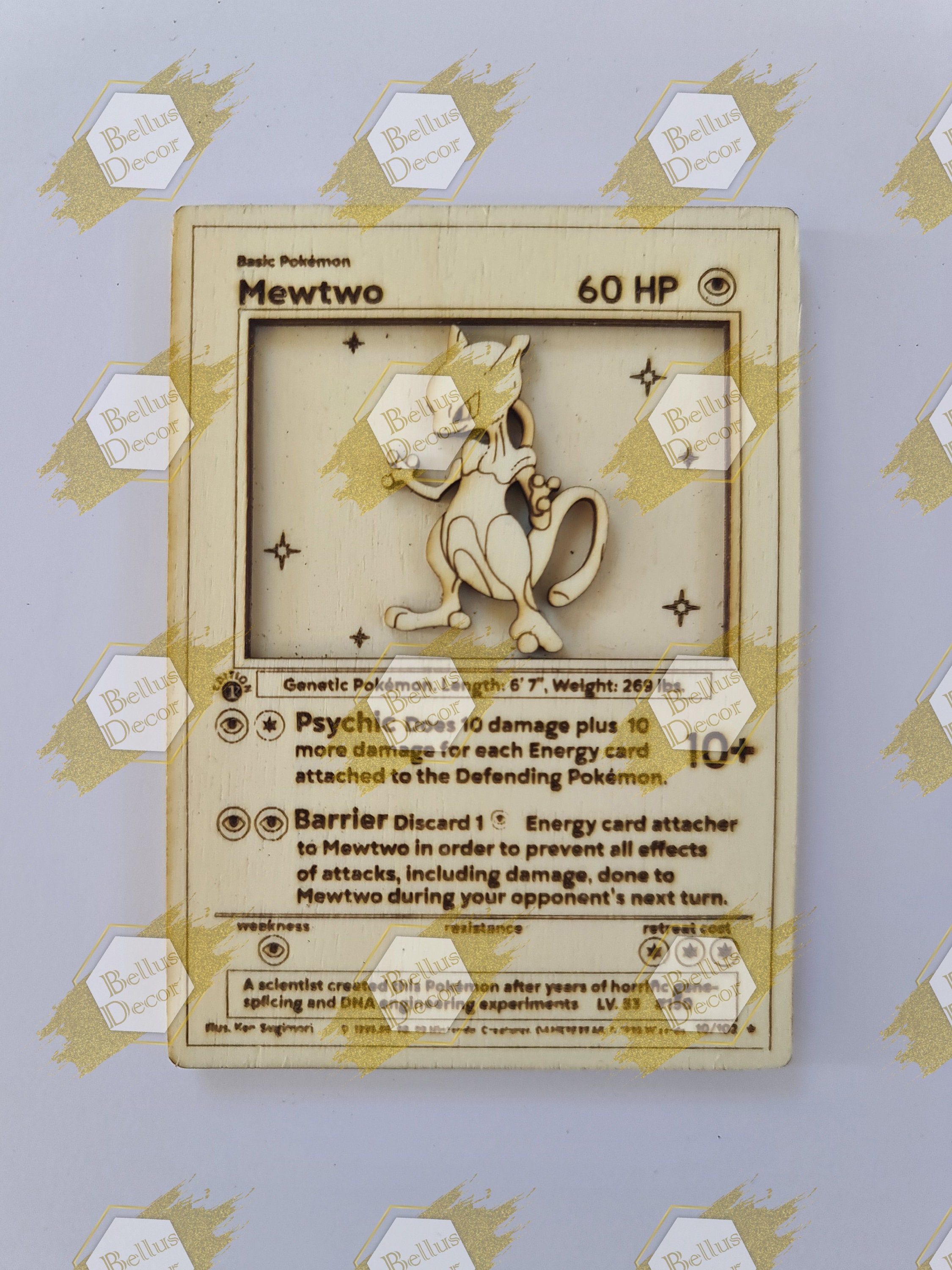 Pokemon Card Mewtwo Cutting Files .svg .lbrn2 .dxf - Etsy