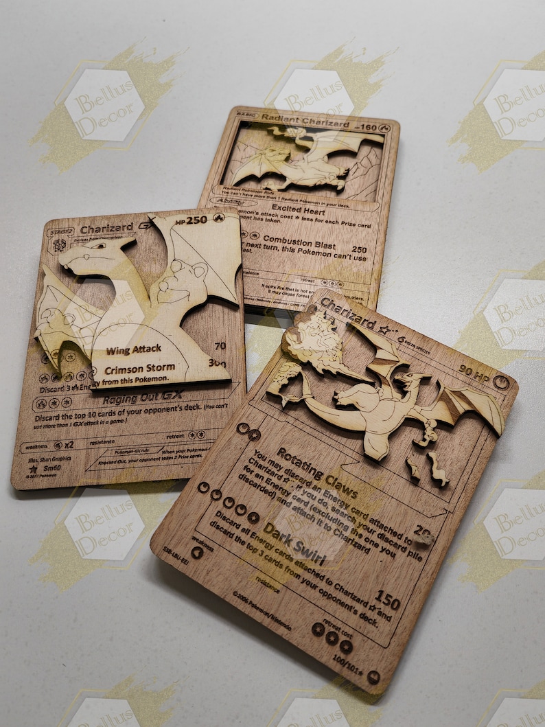 Charizard Bundle Pokemon Cards Laser Cutting Files - Etsy