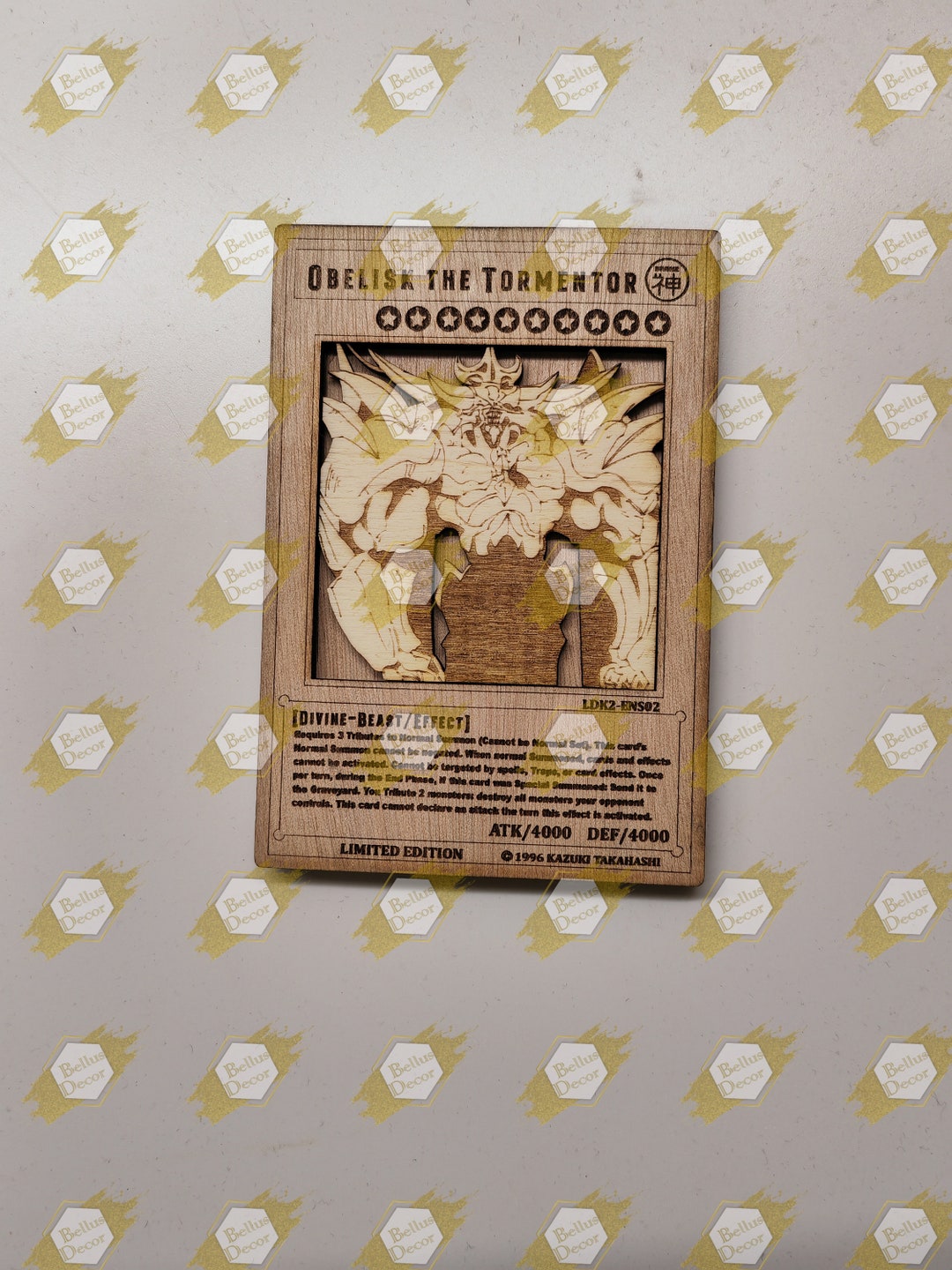 Obelisk the Tormenator Yu Gi Oh Trading Card CUTTING FILE .svg .lbrn2 ...