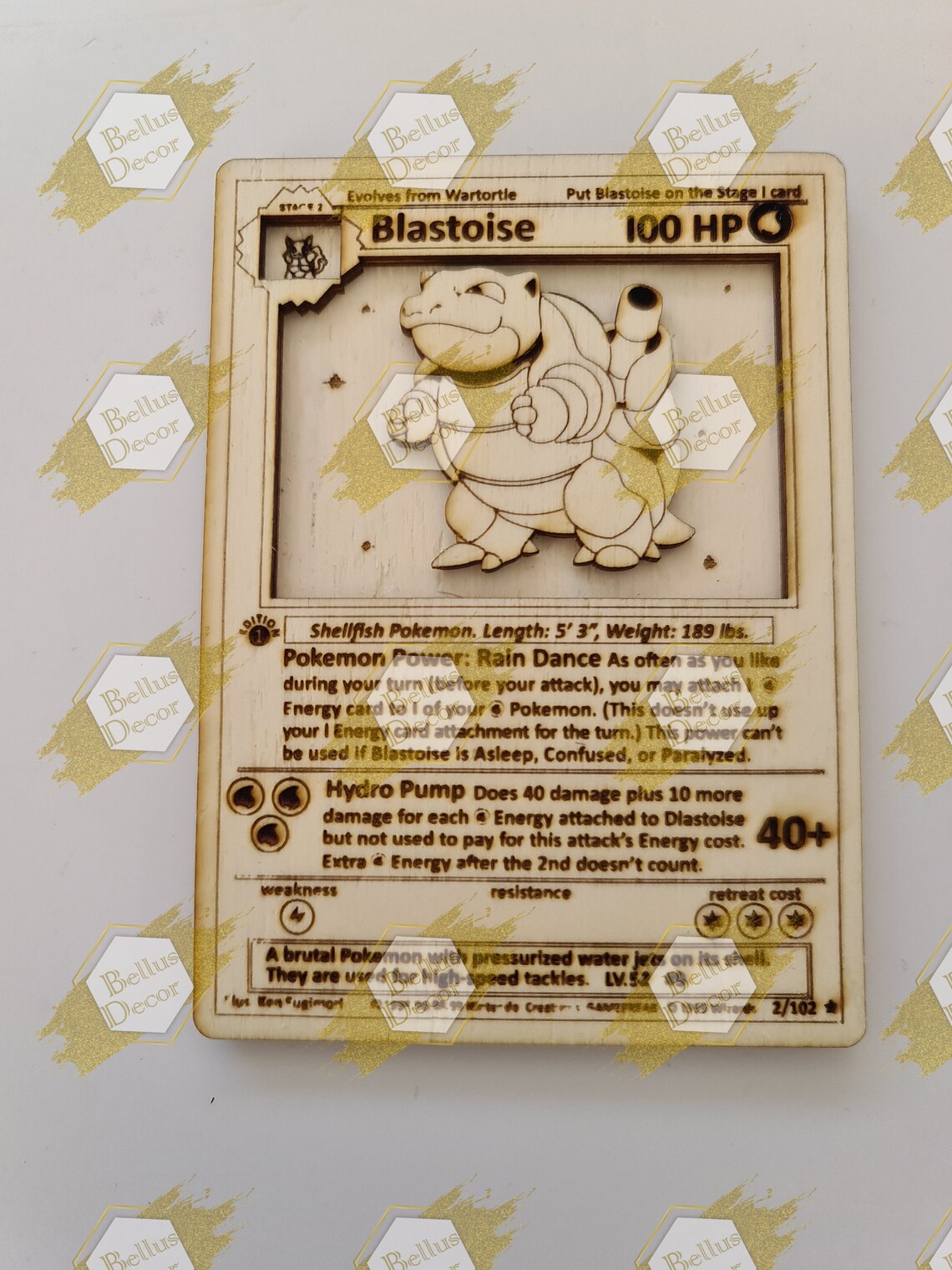 Blastoise Pokemon Card Laser Cutting File .svg .lbrn2 .dxf - Etsy
