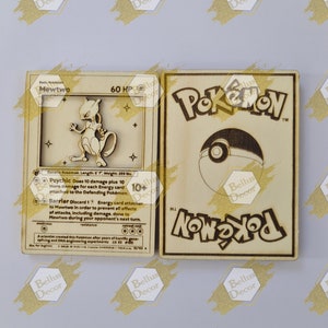 Pokemon Card Mewtwo Cutting Files .svg .lbrn2 .dxf - Etsy