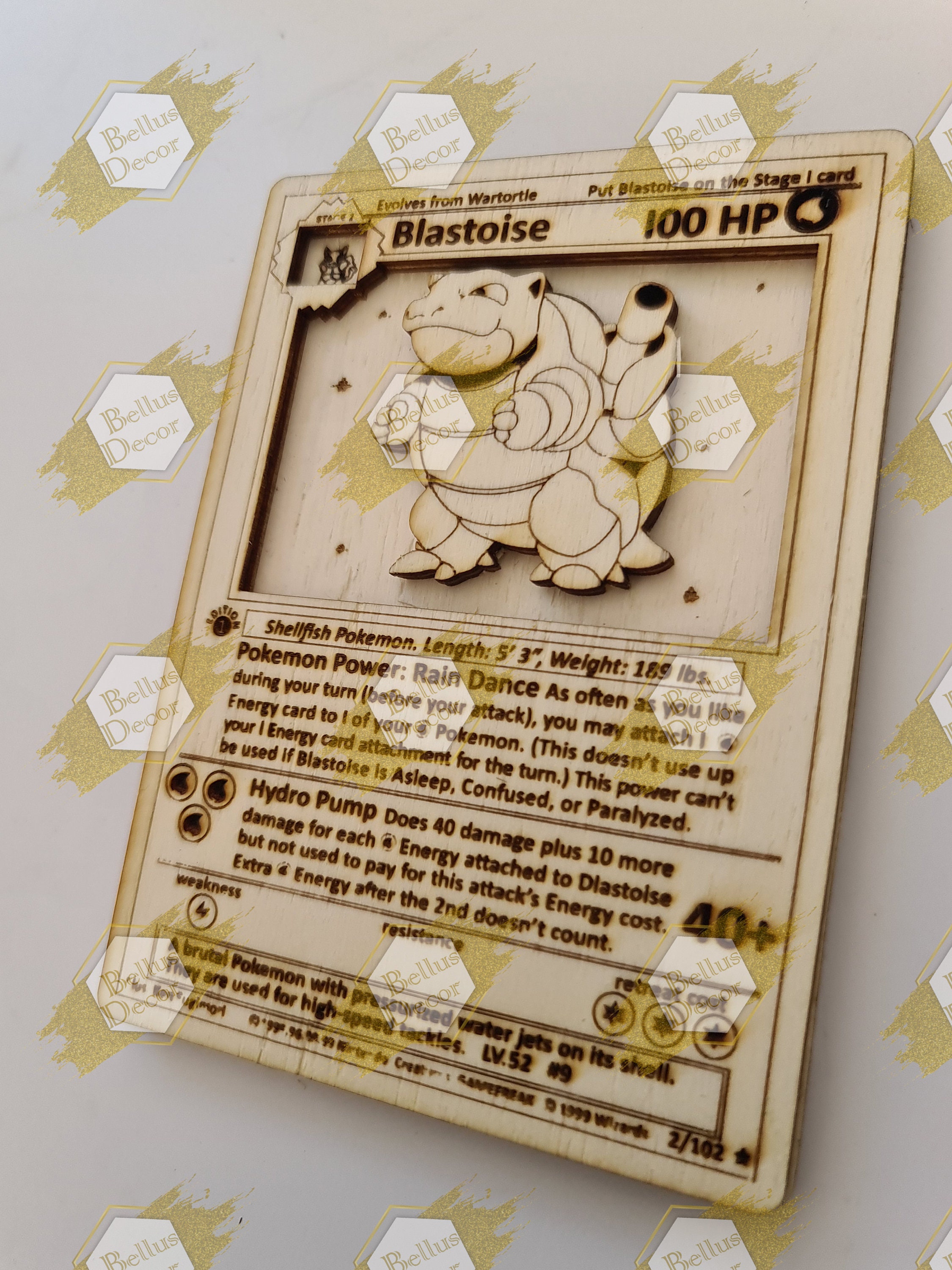 Blastoise Pokemon Card Laser Cutting File .svg .lbrn2 .dxf - Etsy