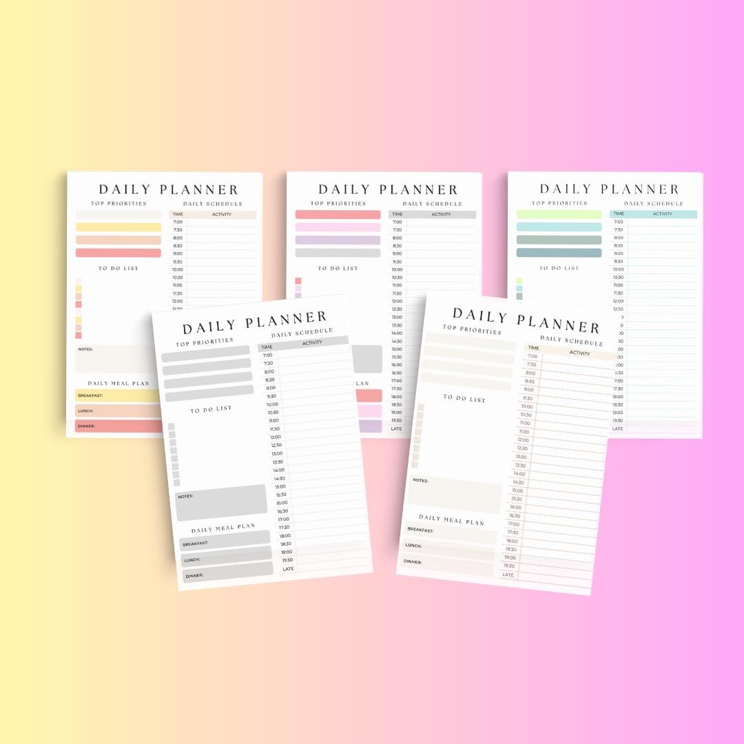 Digital Daily Planner. Printable and Note-taking App Compatible ...