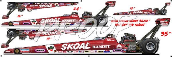 Don the Snake Prudhomme's Skoal Top Fuel Dragster, LARGE 35 nitro Heads ...