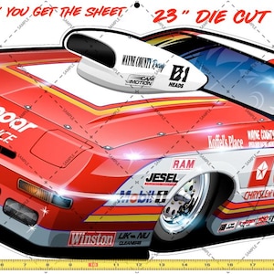 Darrell Alderman Pro Stock Dodge Daytona, LARGE 23 nitro Heads Wall ...