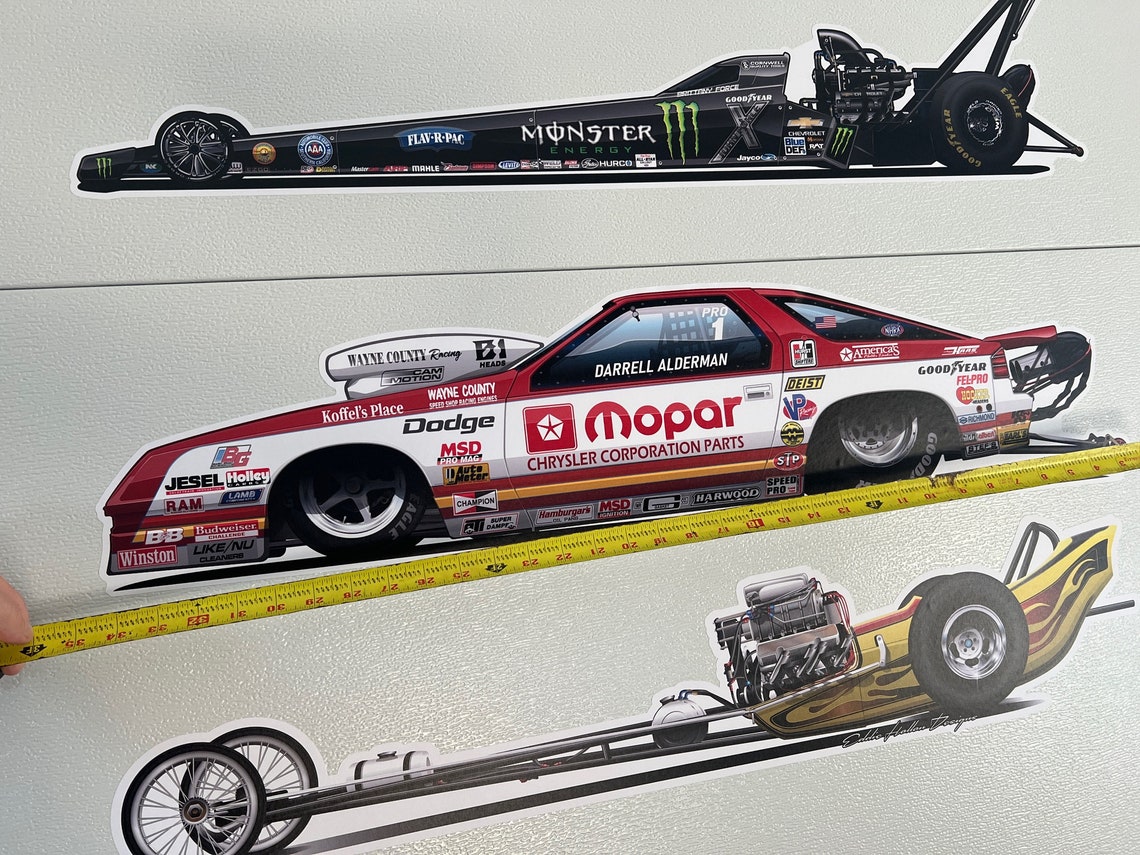 Bob Glidden Blue Fairmont Prostock, LARGE 35 nitro Heads Wall Decals - Etsy