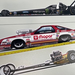Darrell Alderman's Mopar Pro Stock Daytona, LARGE 35" "nitro Heads ...