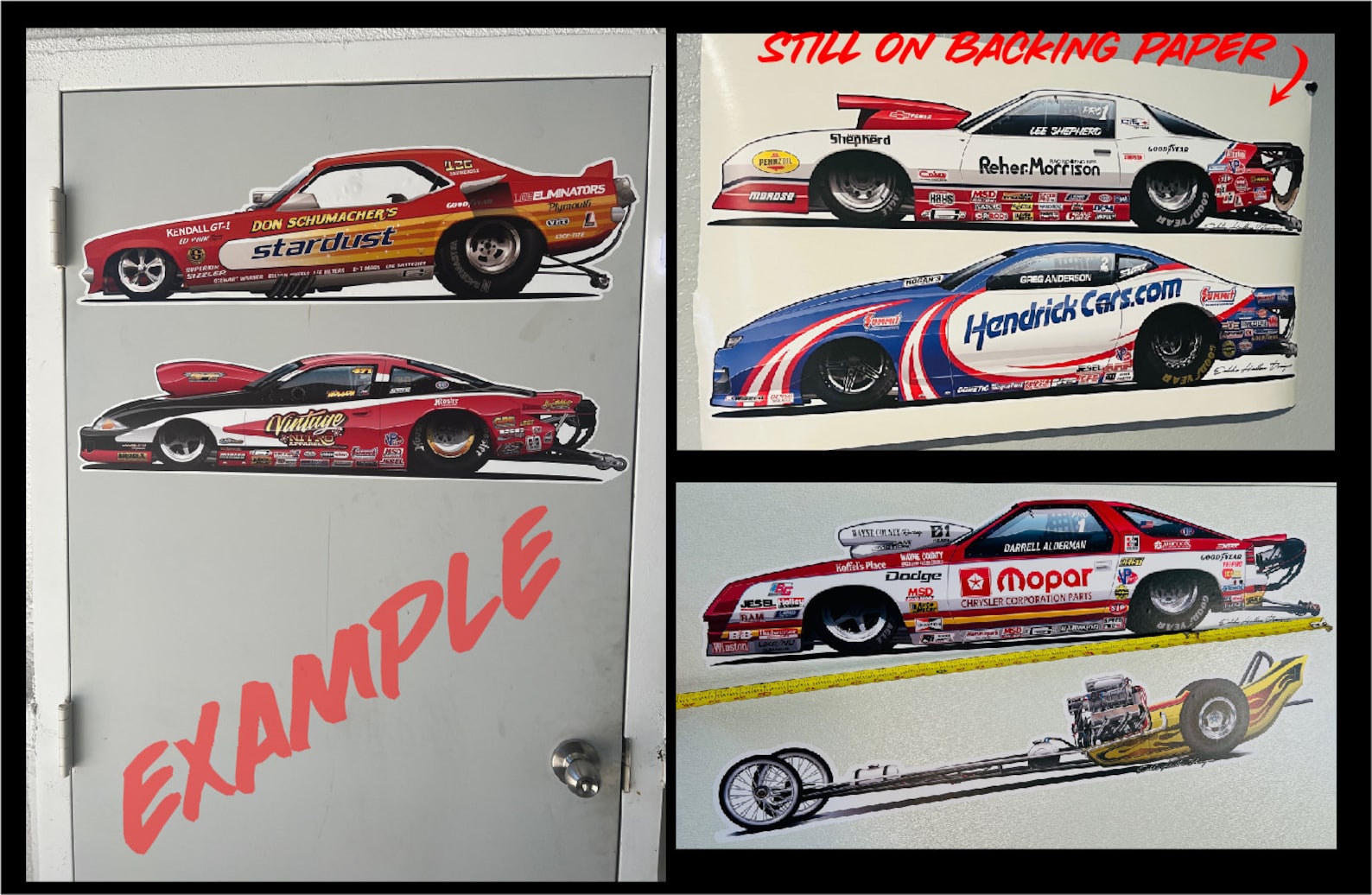 Bob Glidden Blue Fairmont Prostock, LARGE 35 nitro Heads Wall Decals - Etsy