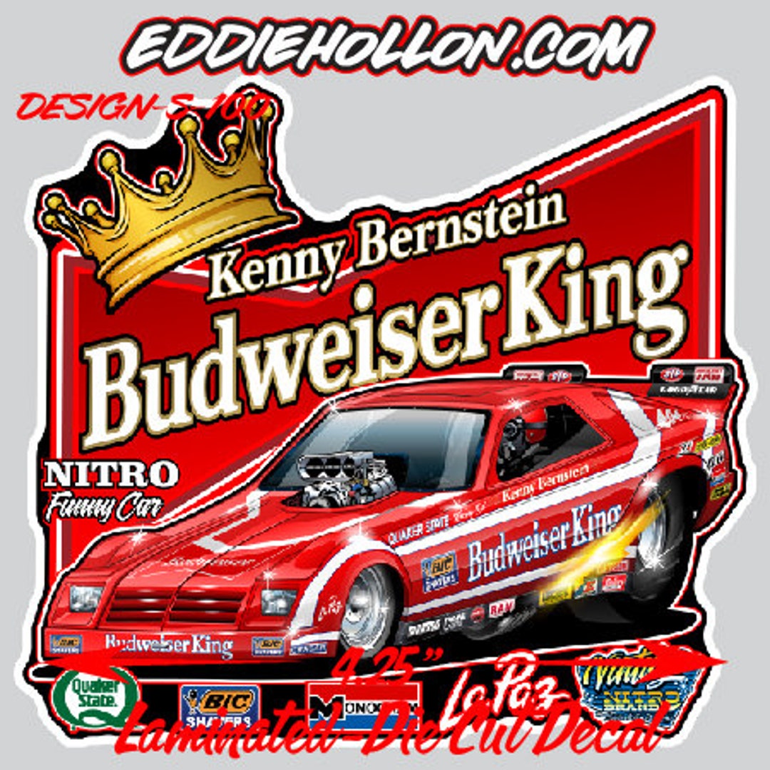 Kenny Bernstein Budweiser King Nitro Funny Car Decal - Etsy