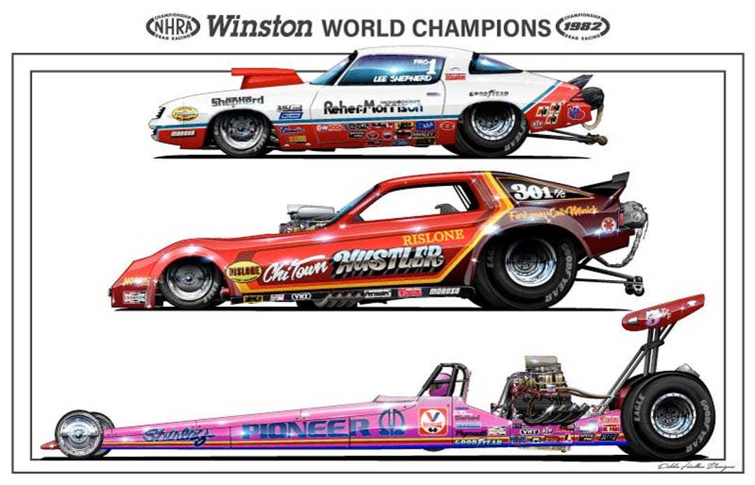 1982 NHRA Championship Posters Rendering 2 Side Print - Etsy