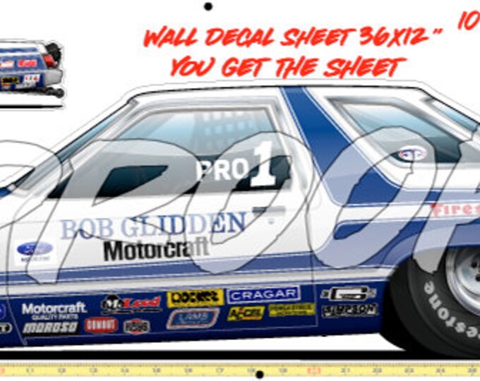 Bob Glidden Blue Fairmont Prostock, LARGE 35 nitro Heads Wall Decals - Etsy