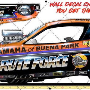 John brute Force Monza AA Funny Car Huge 35 &17 NITRO Heads Wall Decals ...