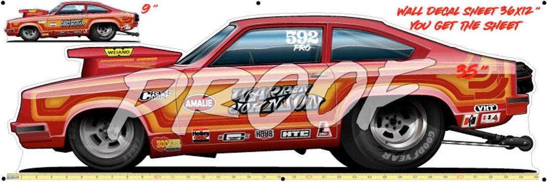 Warren Johnson Vega Prostock, LARGE 35 nitro Heads Wall Decals - Etsy