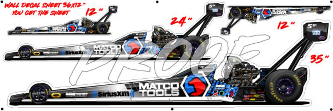 Antron Brown's "matco Tools" Top Fuel Dragster, LARGE 35" "nitro Heads ...