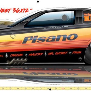 Joe Pisano JP-1 Mike Dunn Funny Car, 35 nitro Heads Wall Decals - Etsy