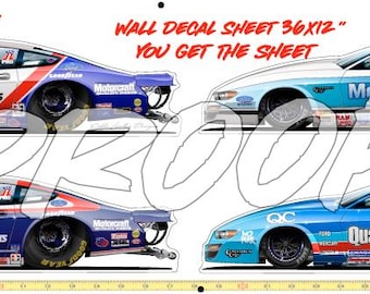 Bob Glidden Blue Fairmont Prostock, LARGE 35 nitro Heads Wall Decals - Etsy