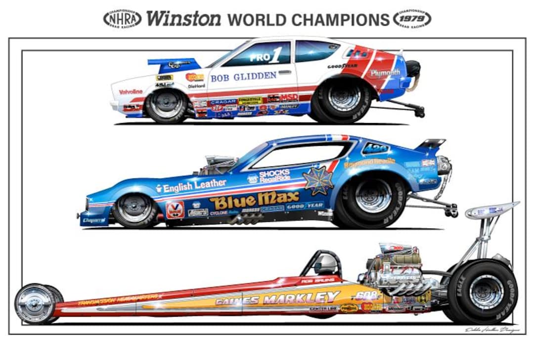 1979 NHRA Championship Posters Rendering 2 Side Print - Etsy