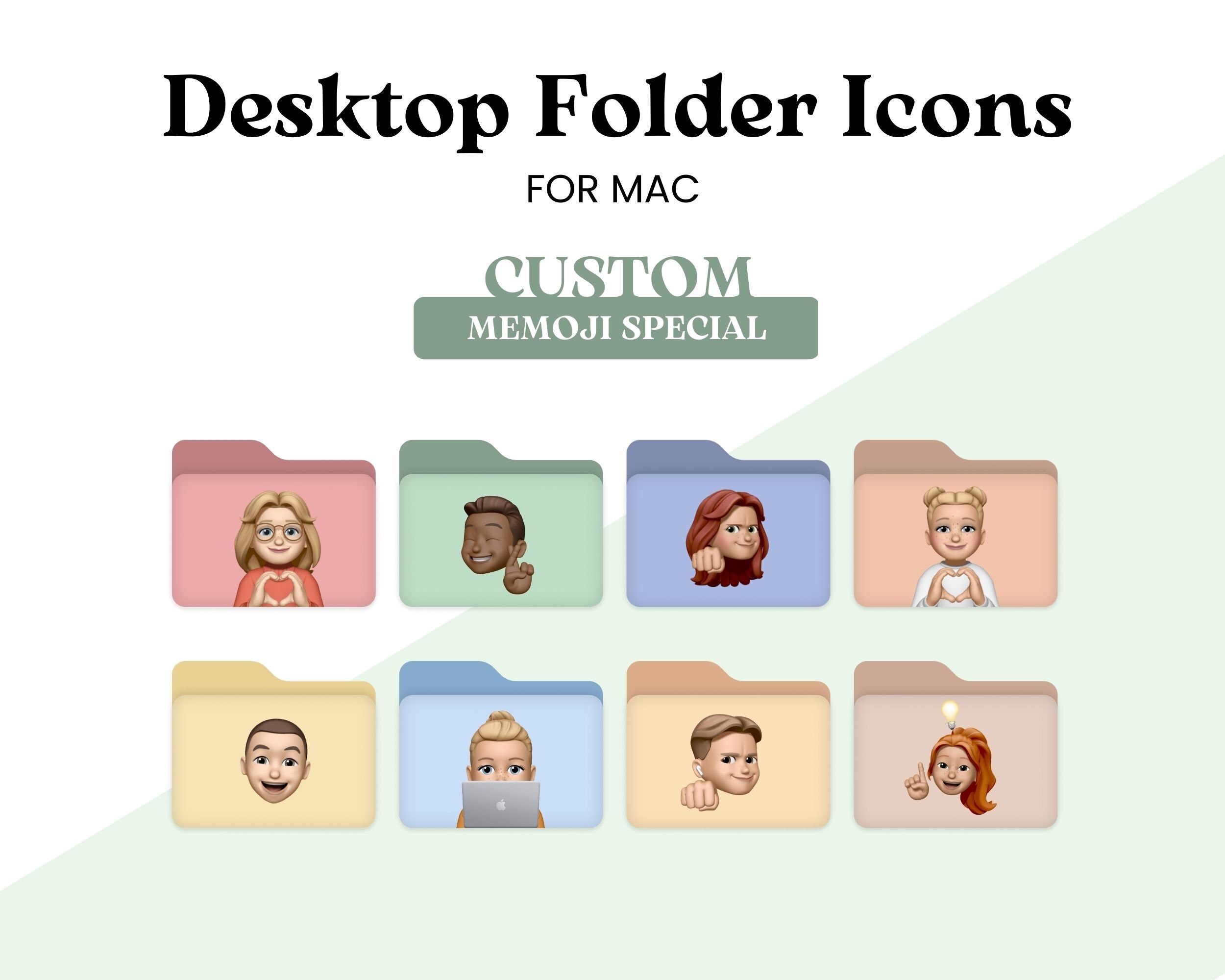 Custom Desktop Folder Icons Desktop Wallpaper Organizer - Etsy