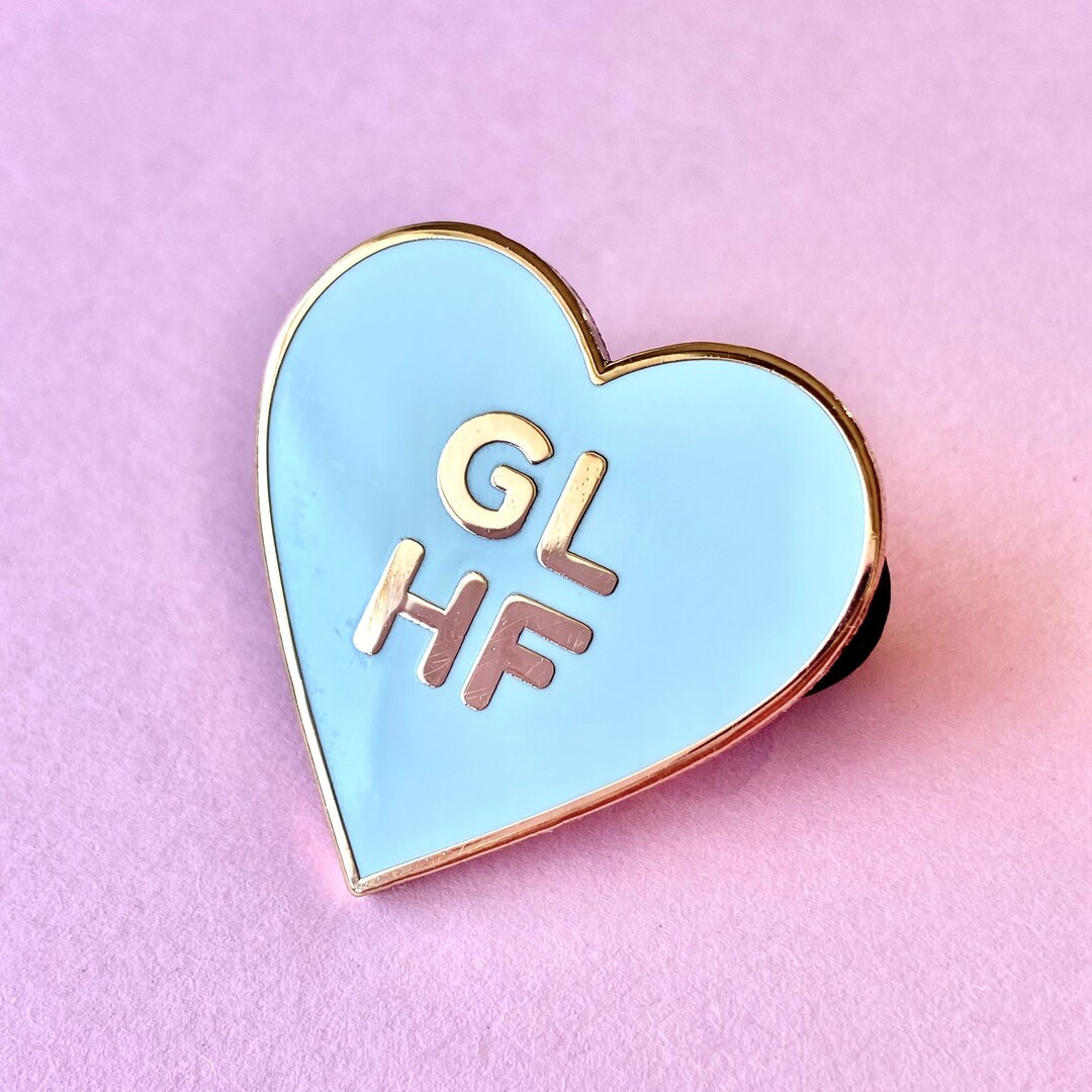 GL HF Gaming Love Heart Enamel Pin - Etsy
