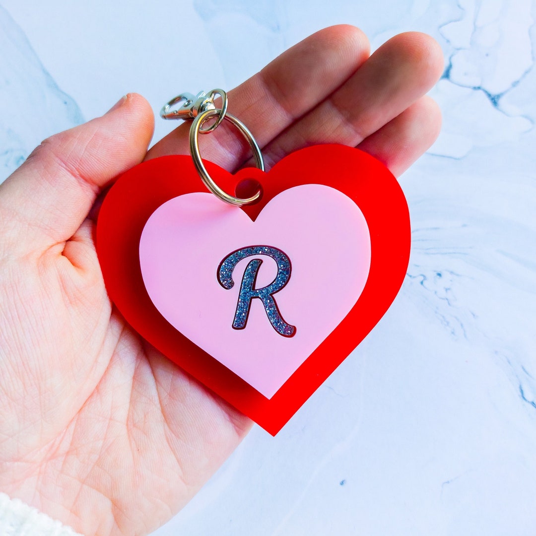 Personalised Valentines Day Keyring, Valentines Day Keychain ...