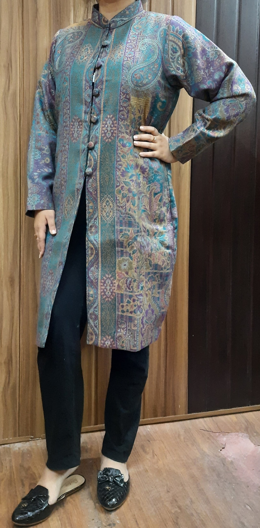 Indian Ethnic Jacket for Women by Allure Motifs,woollen Jacket,long ...
