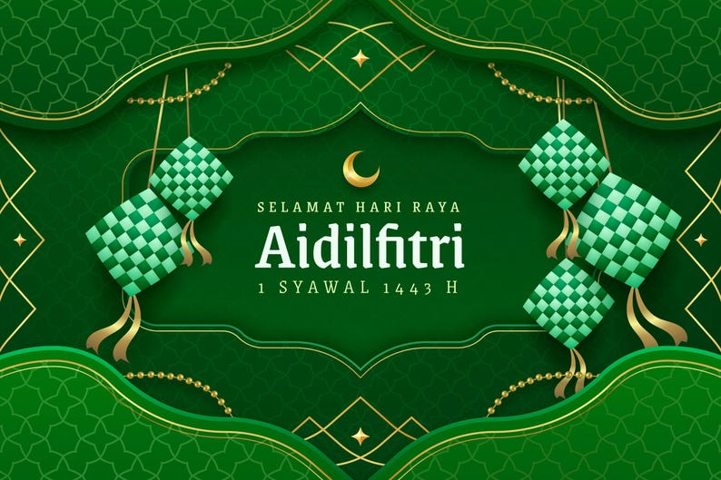 Template Aidilfitri Background - Etsy