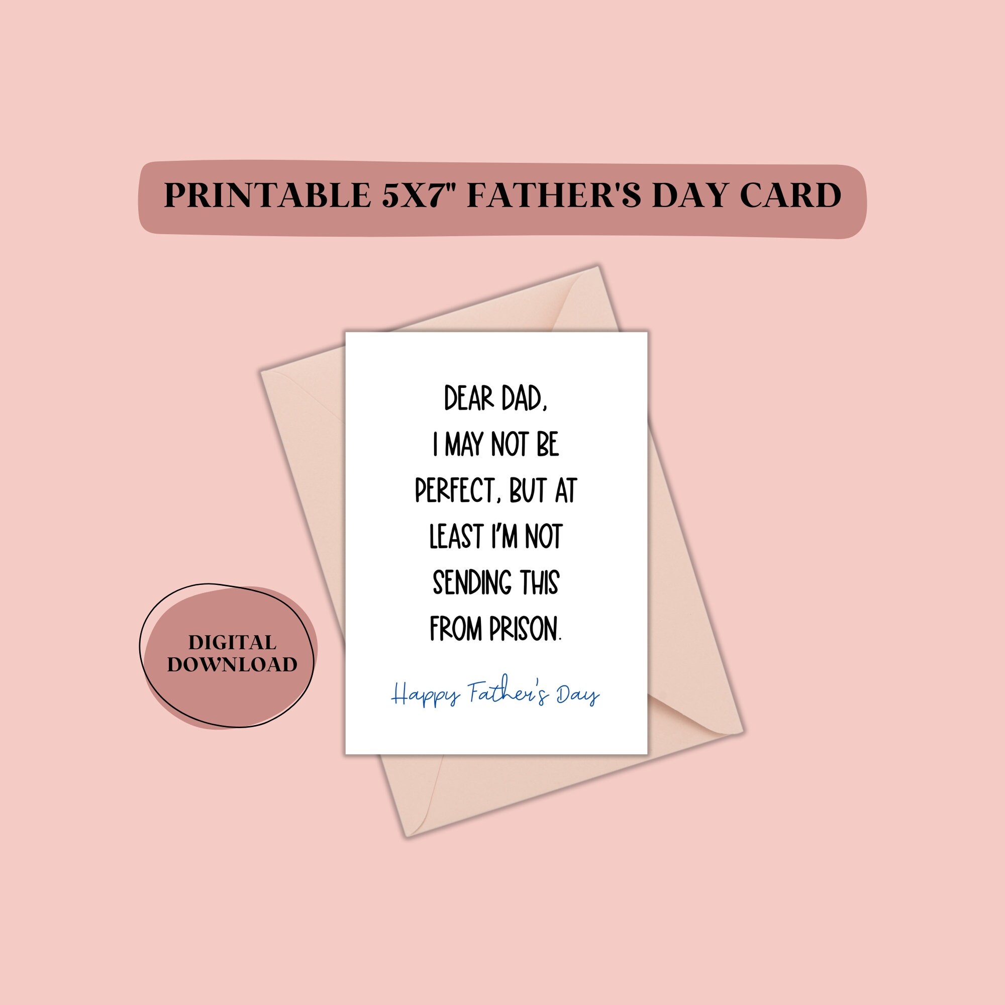 Father's Day Card Printable Printable Father's Day Card Last Minute ...