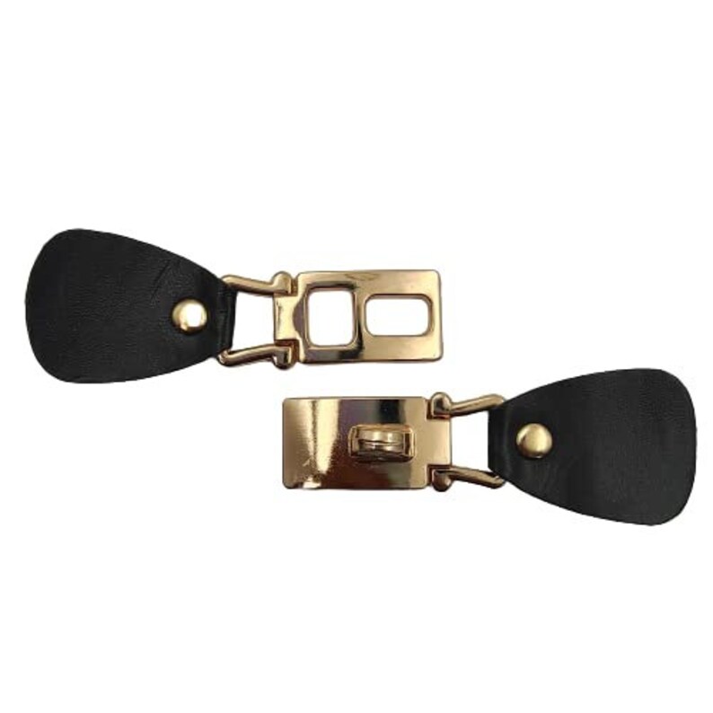 Pu Leather black Clasp Belt Buckle Toggle Button Insert Twisted for Bag ...