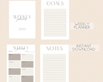 Editable Floral Weekly Planner Printable, Digital Weekly Planner PDF ...
