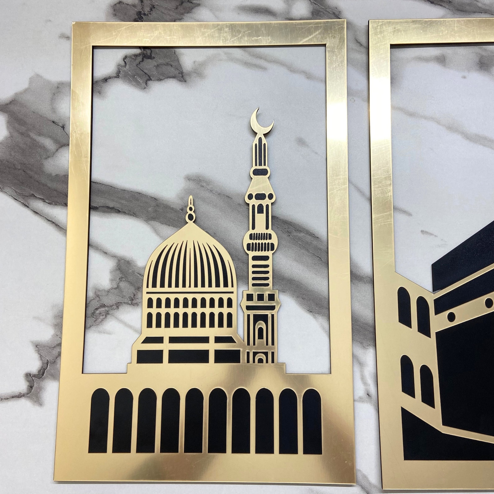 Set of Masjid Al Aqsa Masjid Al-haram & Masjid An-nabawi Islamic Wall ...