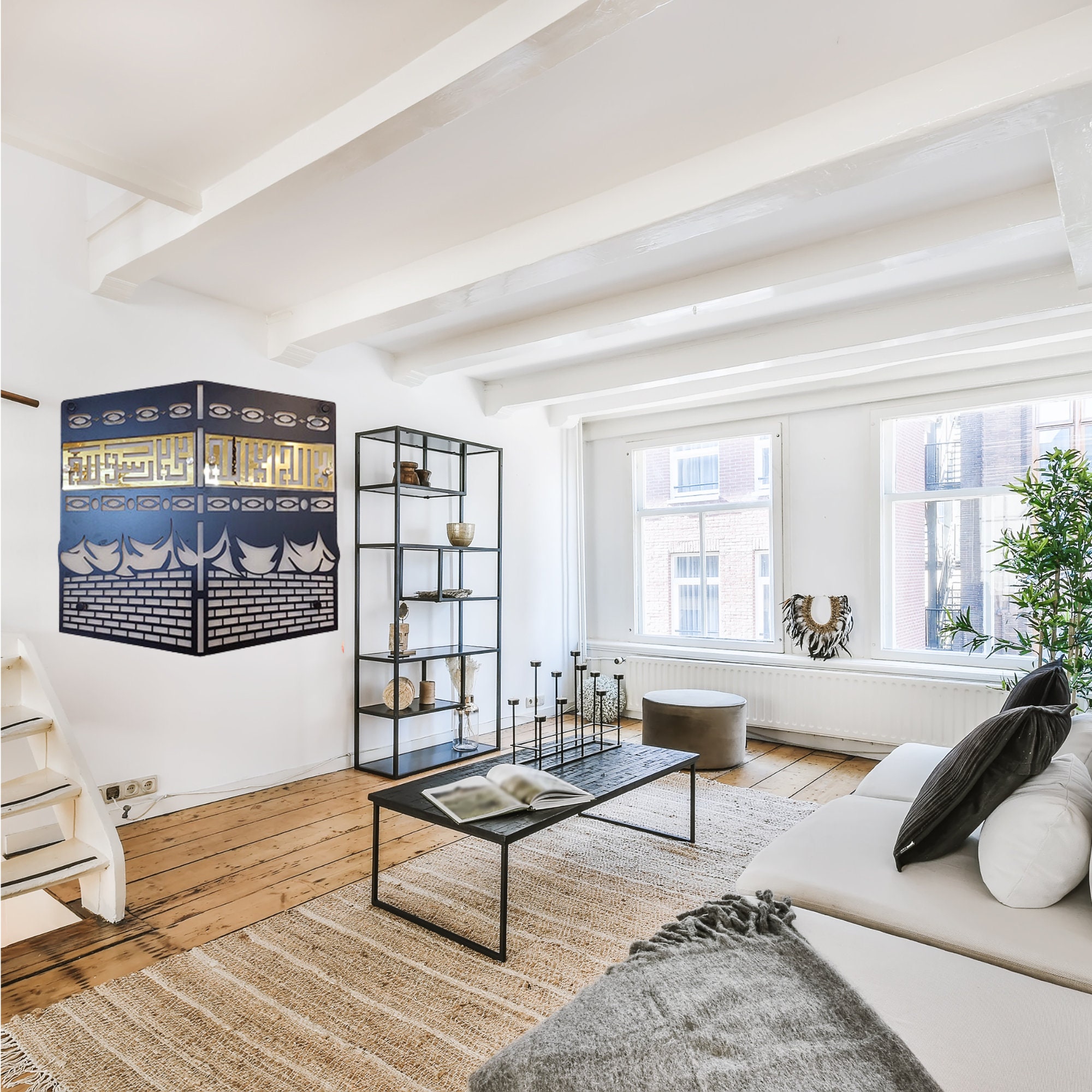 3D Kaaba Metal Wall Art Written First Kalima & Allah Name in - Etsy