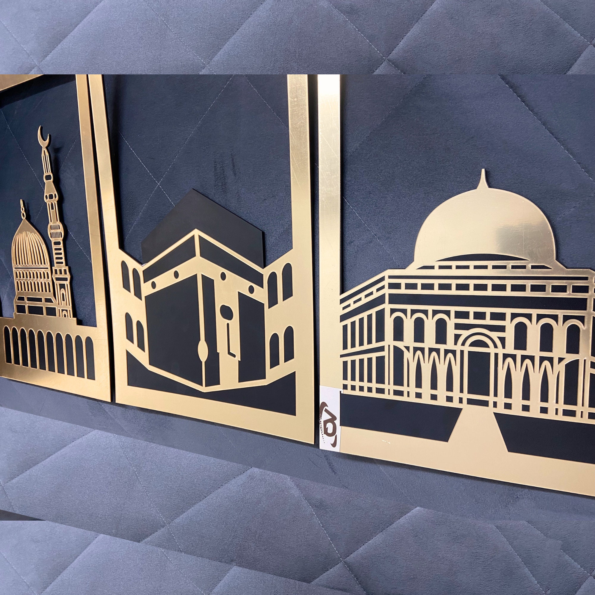Set of Masjid Al Aqsa Masjid Al-haram & Masjid An-nabawi Islamic Wall ...
