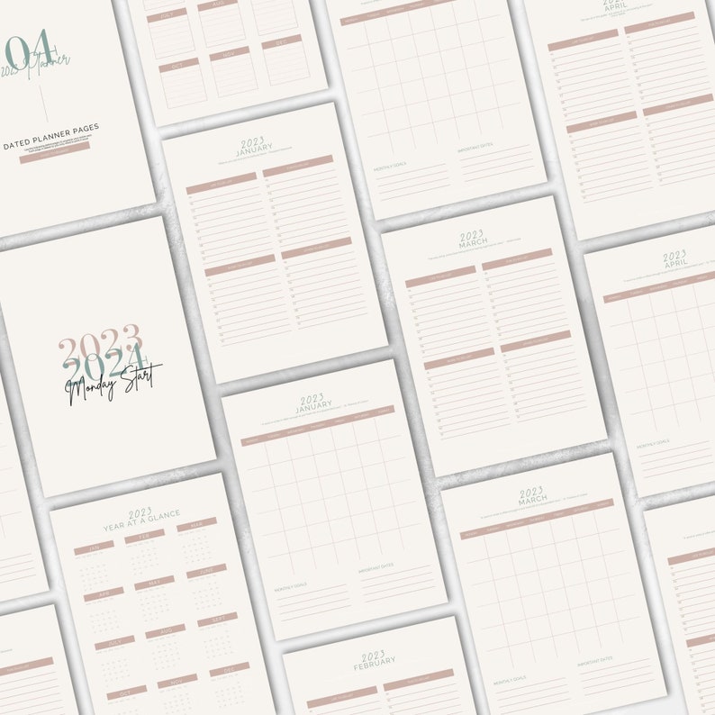 Editable 2023 2024 Calendar Template, Calendar Printable, Calendar ...