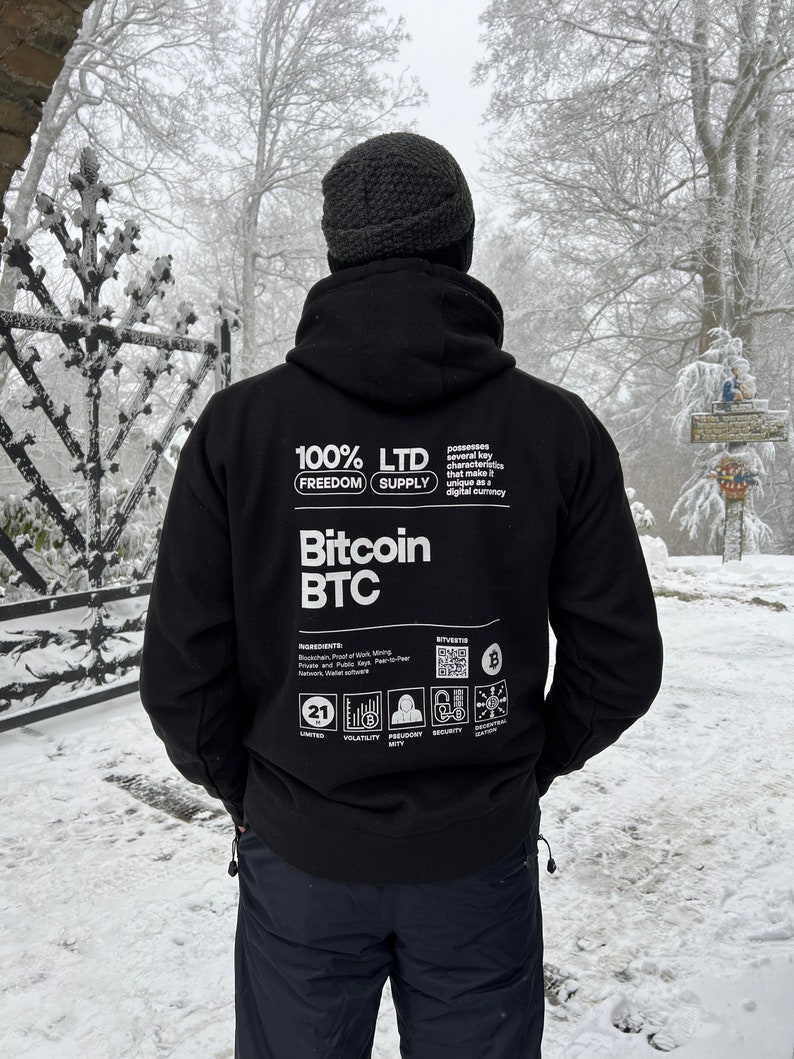 Bitcoin Label Hoodie: Premium Comfort for Crypto Lovers Classic Style ...
