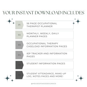 Occupational Therapy Planner, IEP Trackers, OT Planner, School OT ...