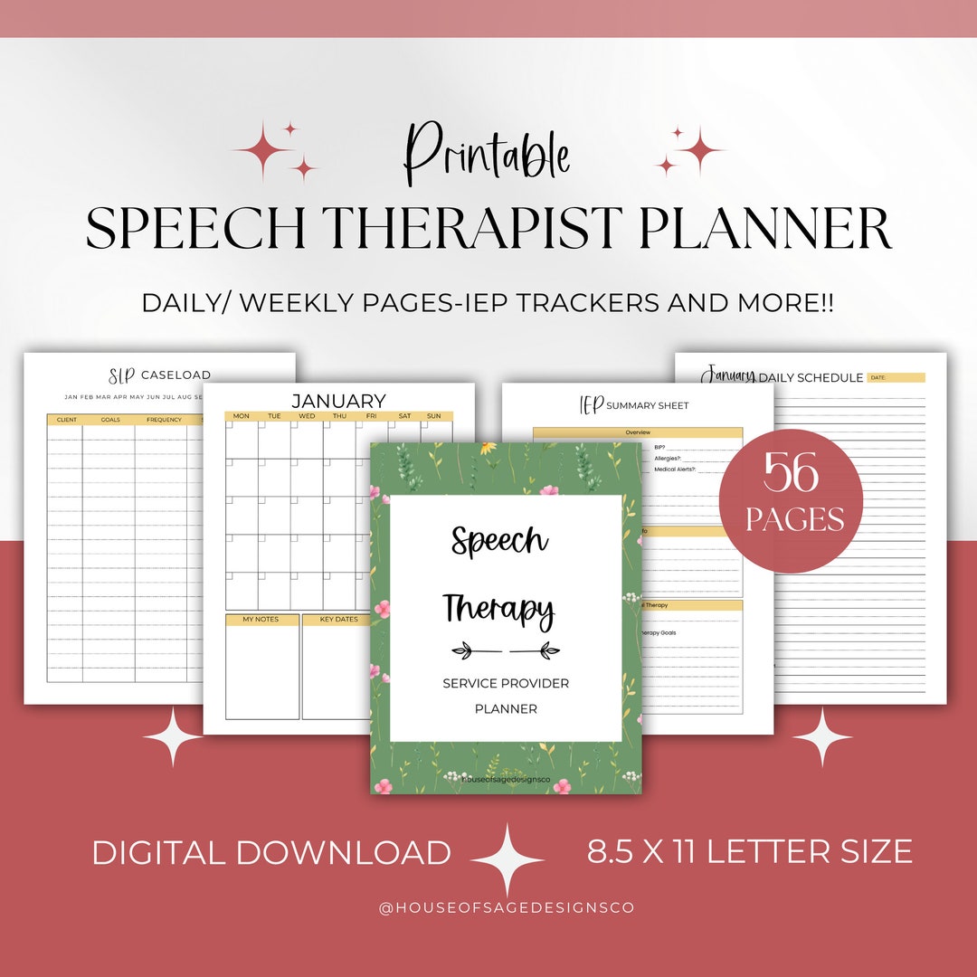 Speech Therapy Planner, IEP Trackers, SLP Planner, School SLP Planner ...