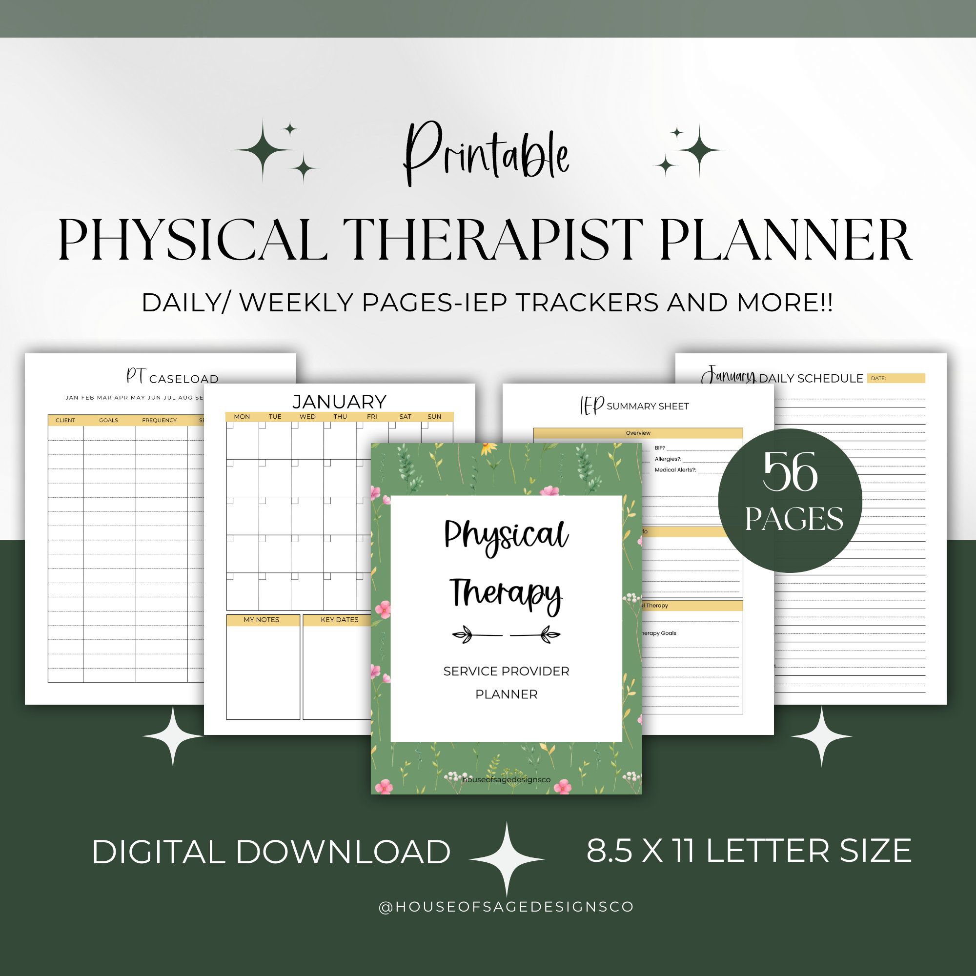 Physical Therapy Planner, IEP Trackers, PT Planner, School PT Planner ...