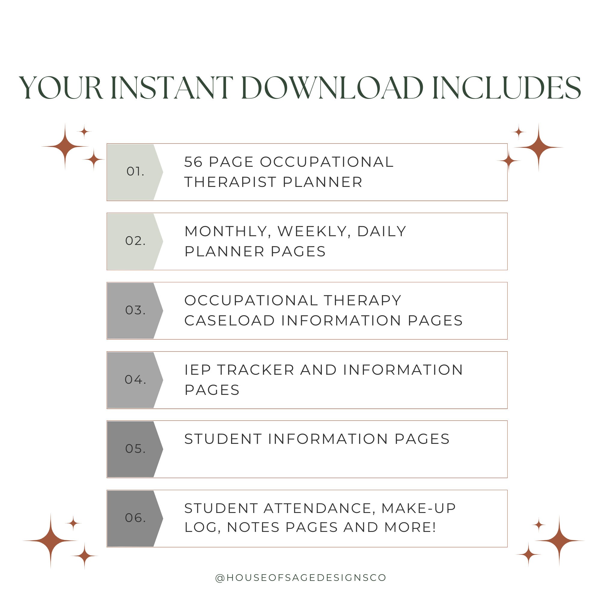 Occupational Therapy Planner, IEP Trackers, OT Planner, School OT ...