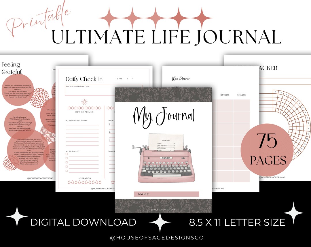 Ultimate Life Planner L Printable Life Journal L Writer Inspired ...