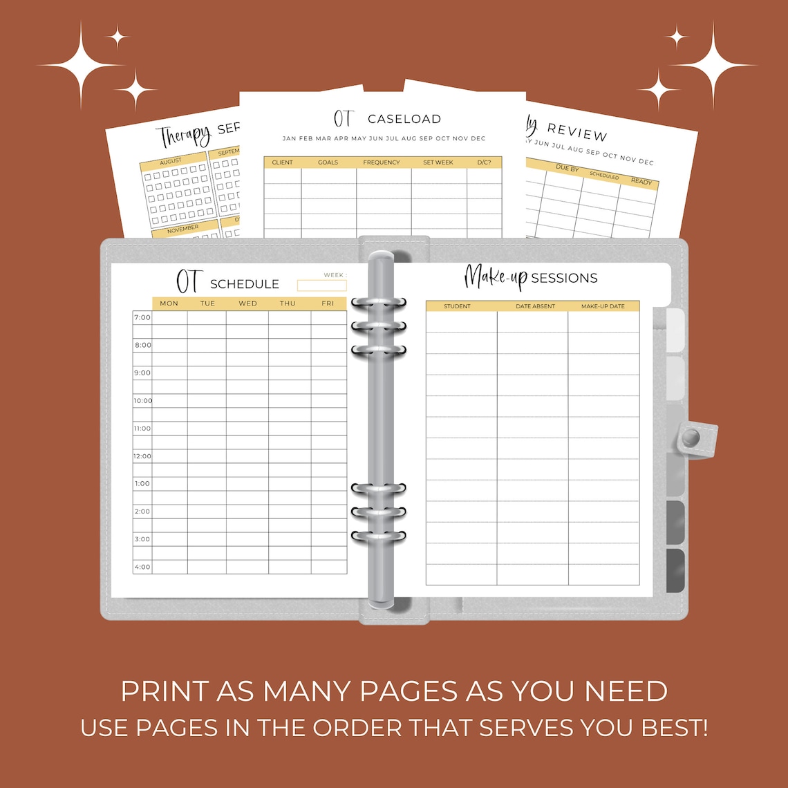 Occupational Therapy Planner, IEP Trackers, OT Planner, School OT ...