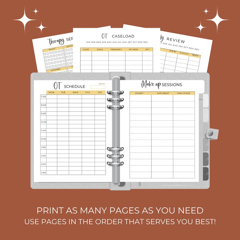 Occupational Therapy Planner, IEP Trackers, OT Planner, School OT ...