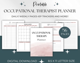 Occupational Therapy Planner, IEP Trackers, OT Planner, School OT ...