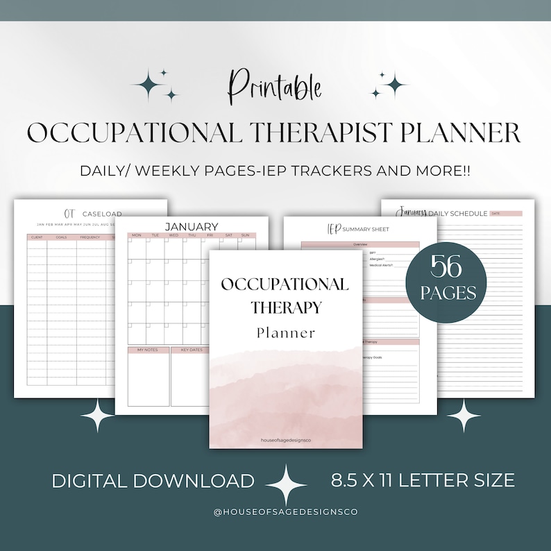 Occupational Therapy Planner, IEP Trackers, OT Planner, School OT ...