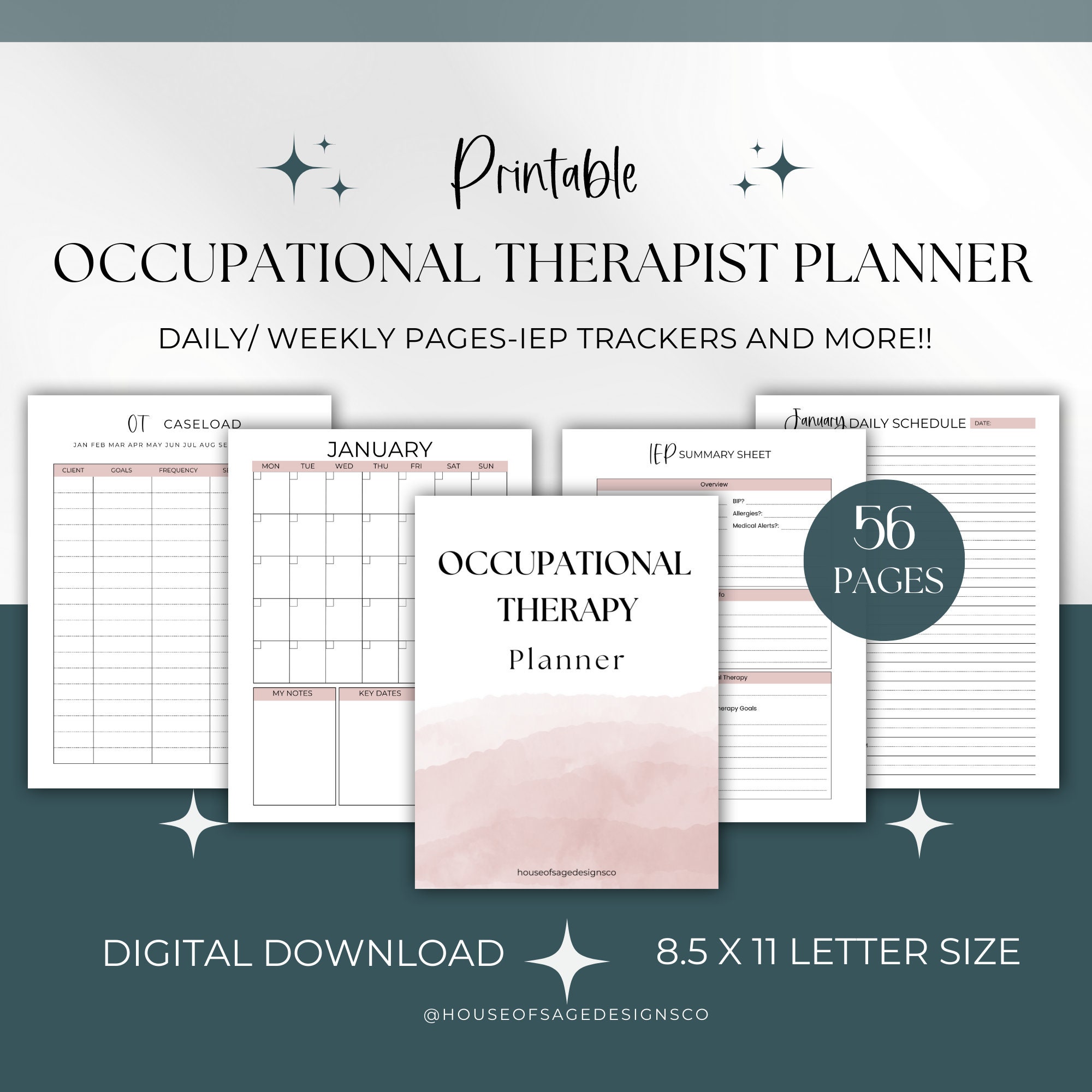 Occupational Therapy Planner, IEP Trackers, OT Planner, School OT ...