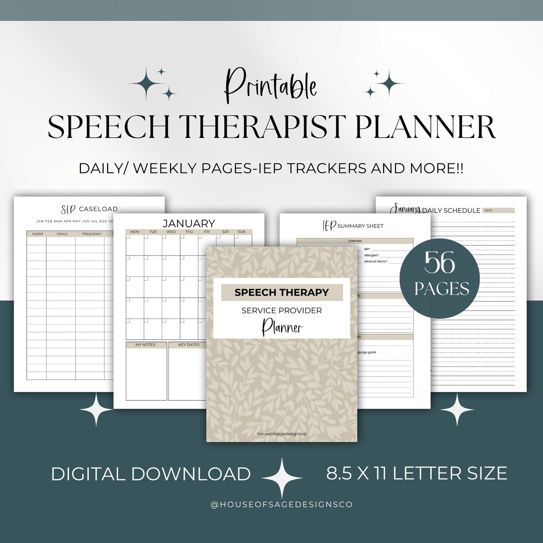 Speech Therapy Planner, IEP Trackers, SLP Planner, School SLP Planner ...