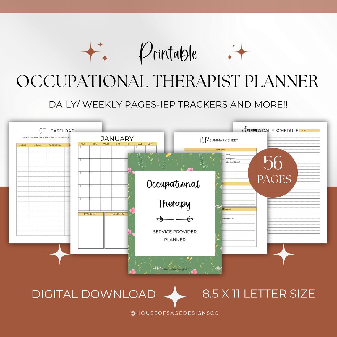 Occupational Therapy Planner, IEP Trackers, OT Planner, School OT ...