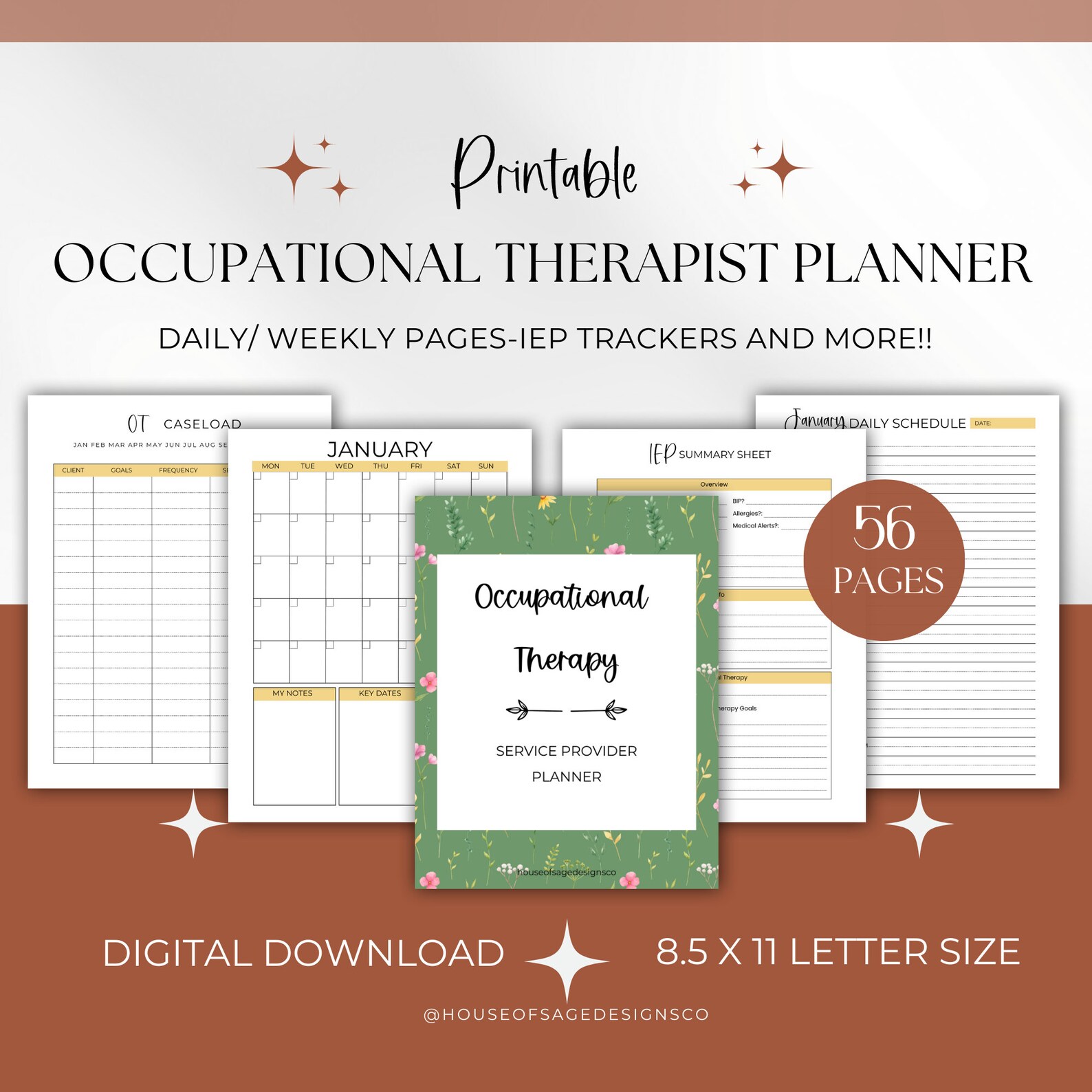 Occupational Therapy Planner, IEP Trackers, OT Planner, School OT ...