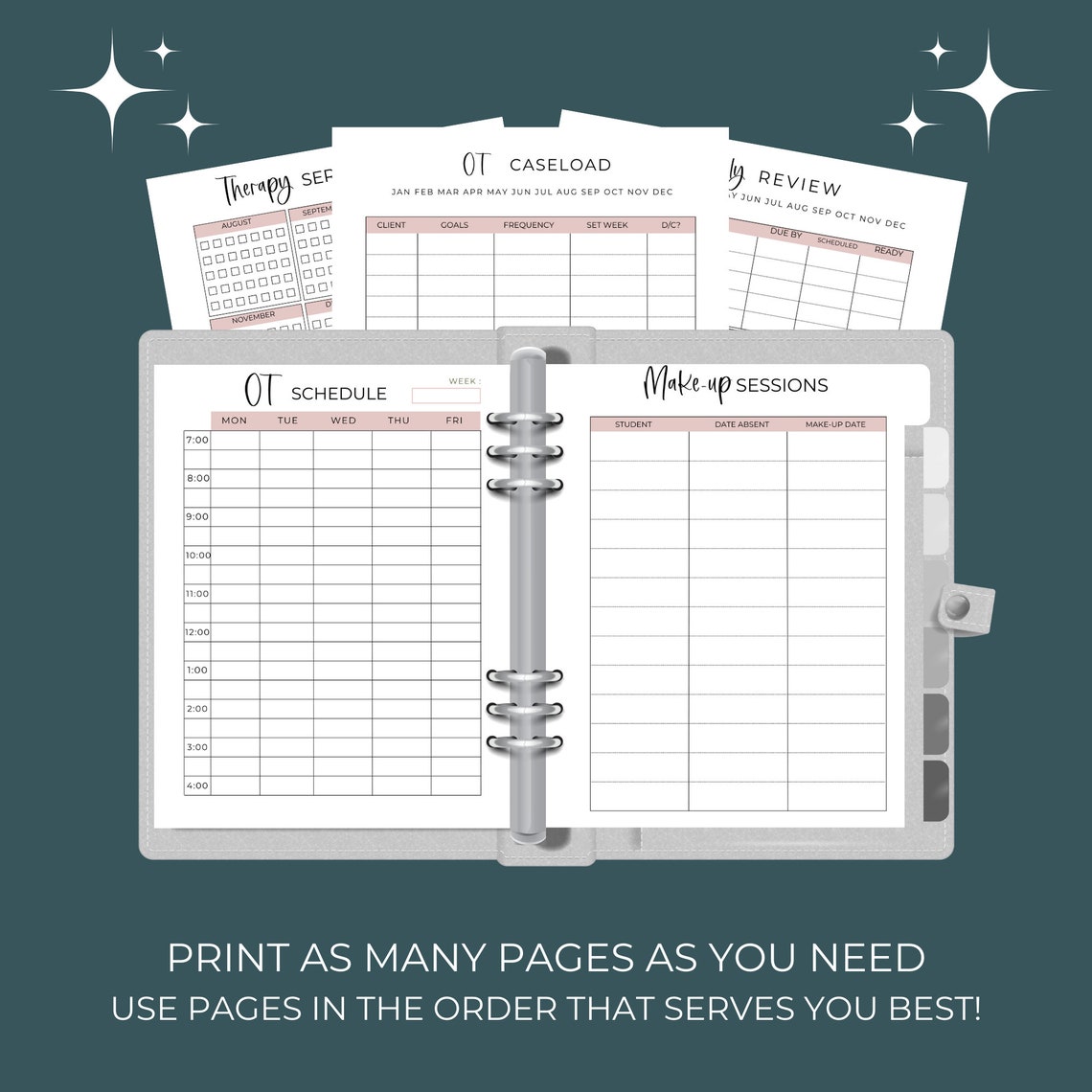 Occupational Therapy Planner, IEP Trackers, OT Planner, School OT ...